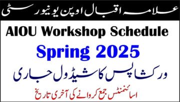 AIOU Workshop Schedule Spring 2025 - AIOU Studies
