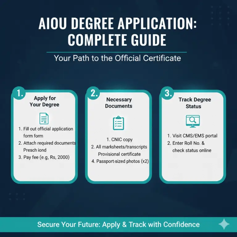 How To Apply For A Degree In AIOU : A Complete Procedure - AIOU Studies