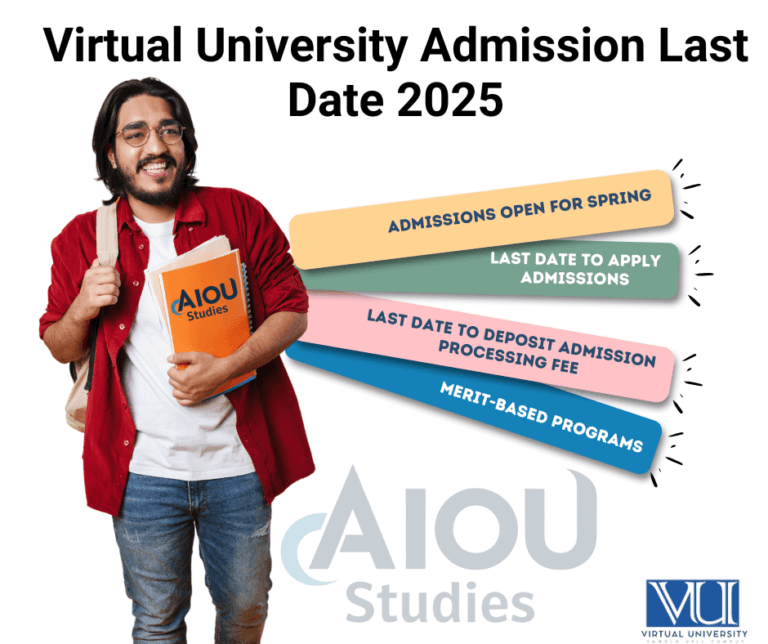 Virtual University Admission Last Date 2025: Complete Guide For Spring And Fall 2025 - AIOU Studies