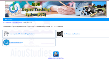 A Step-by-Step Guide To AIOU Degree Tracking System (DTS) Process ...
